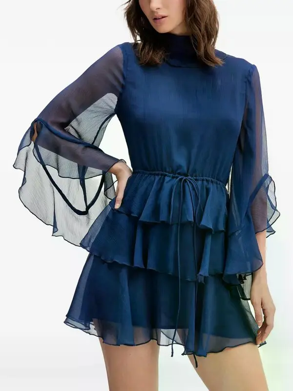 Bardot Norah Ruffled Tie Mini Dress