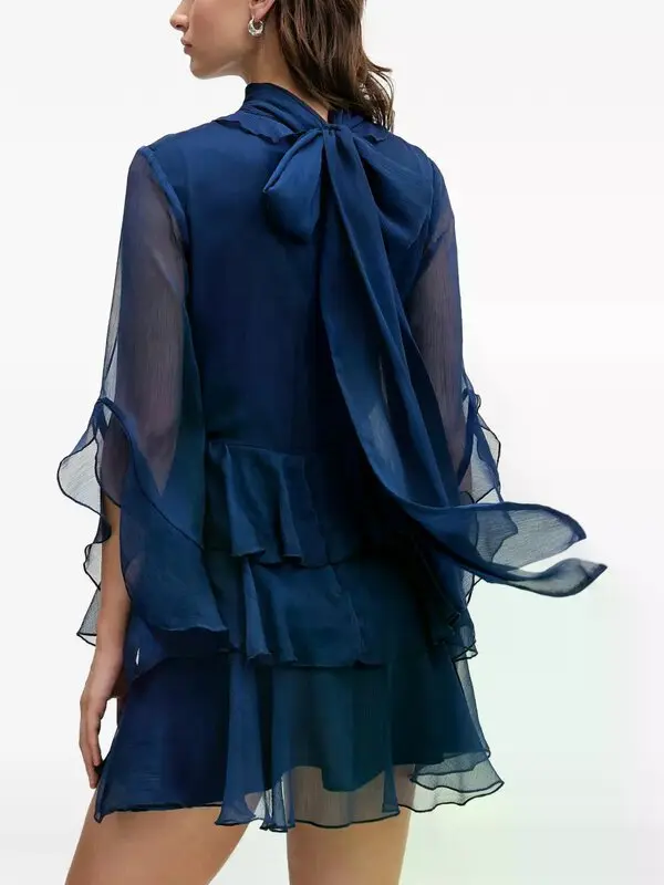 Bardot Norah Ruffled Tie Mini Dress