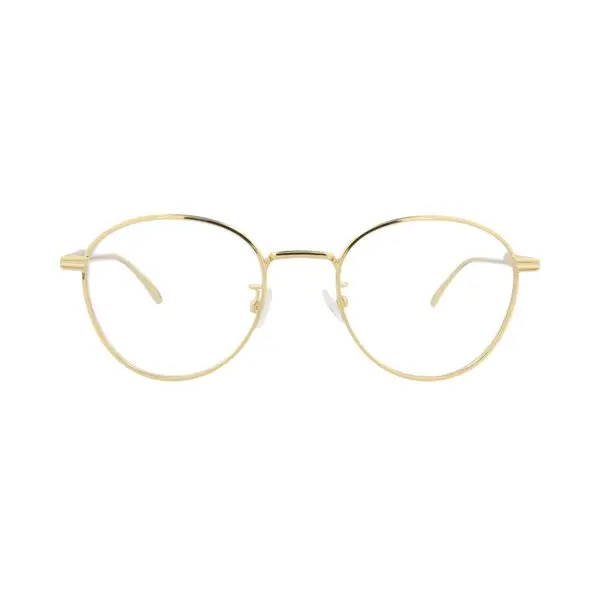 Bottega Veneta Round-frame Metal Optical Frames 'gold Transparent