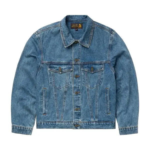 ONE OF THESE DAYS Denim Trucker Jacket 'washed Indigo - Blue
