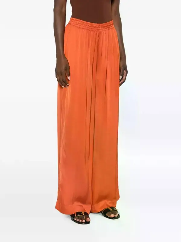 VICOLO Elasticated-waistband Wide-leg Palazzo Pants