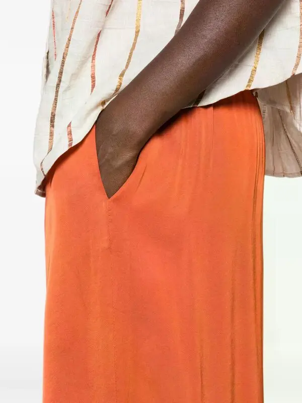 VICOLO Elasticated-waistband Wide-leg Palazzo Pants
