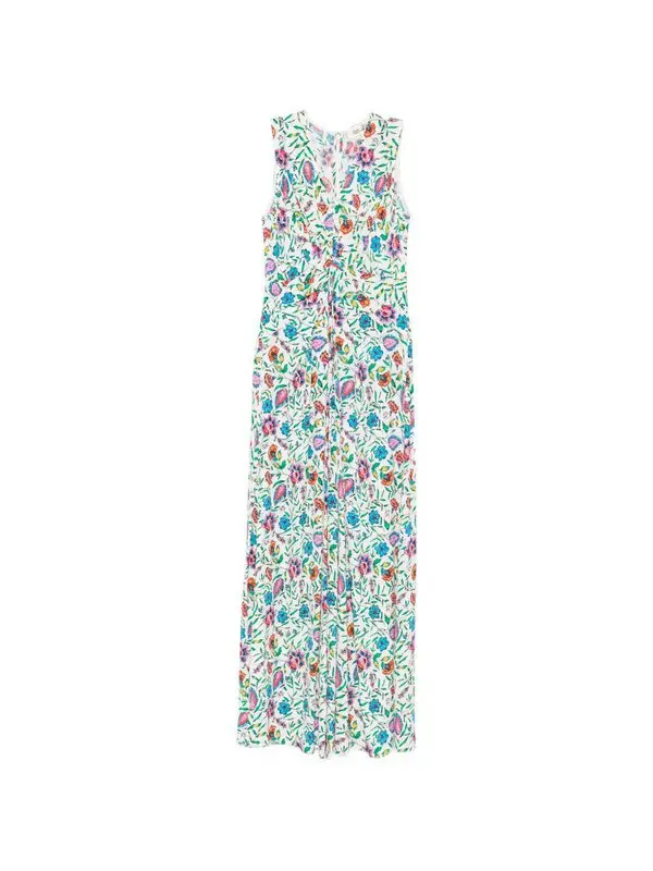 Diane Von Furstenberg Floral Print V-neck Maxi Dress