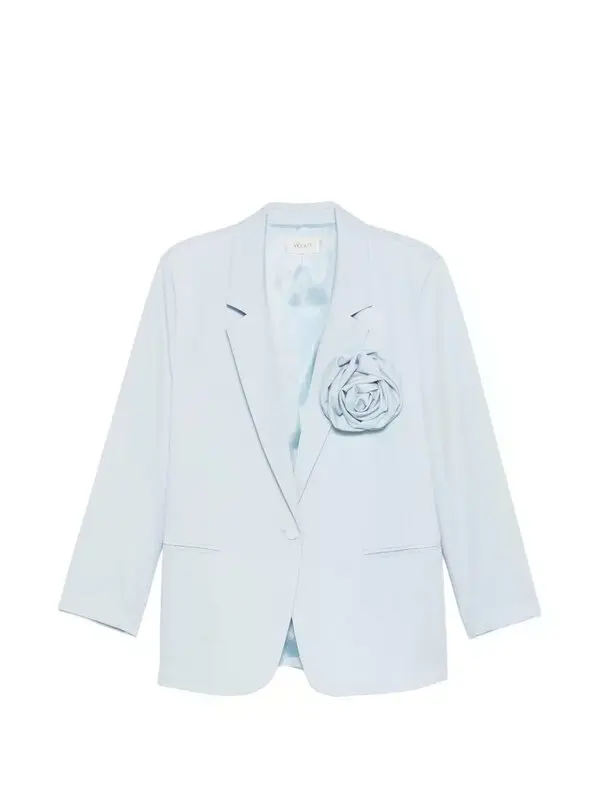 VICOLO Single-breasted Blazer With Floral Appliqu