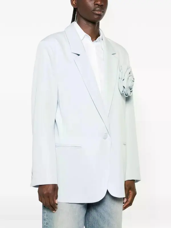 VICOLO Single-breasted Blazer With Floral Appliqu