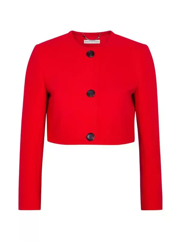 EMILIA WICKSTEAD Cropped Button-fastening Jacket