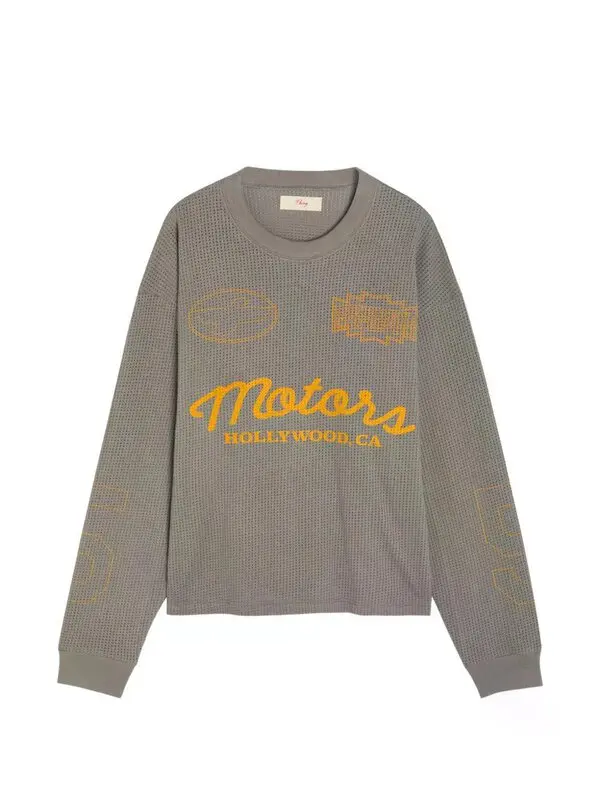 CHERRY LA Logo Print Mesh Long Sleeve T-shirt