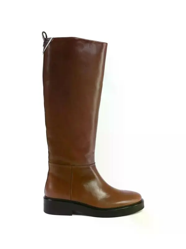 Tommy Hilfiger Leather Knee-high Boots With Zip Fastening