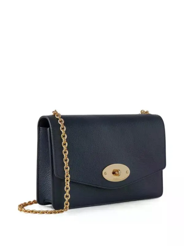 Mulberry Mini Darley Grainy Leather Cross Body Bag - Blue