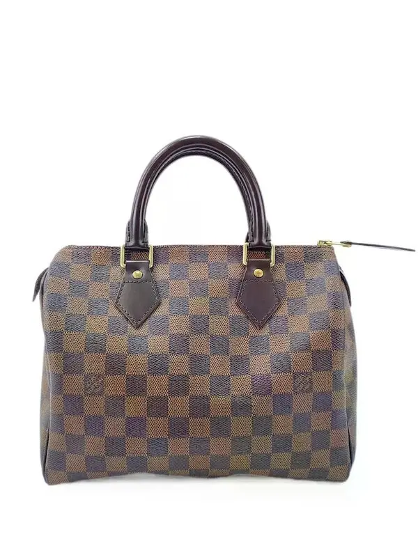 LOUIS VUITTON Speedy Damier Ebene Handbag - Brown