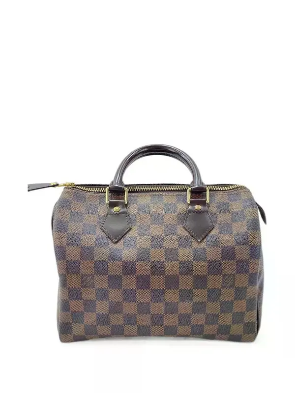 LOUIS VUITTON Speedy Damier Ebene Handbag - Brown