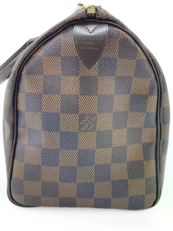 LOUIS VUITTON Speedy Damier Ebene Handbag - Brown