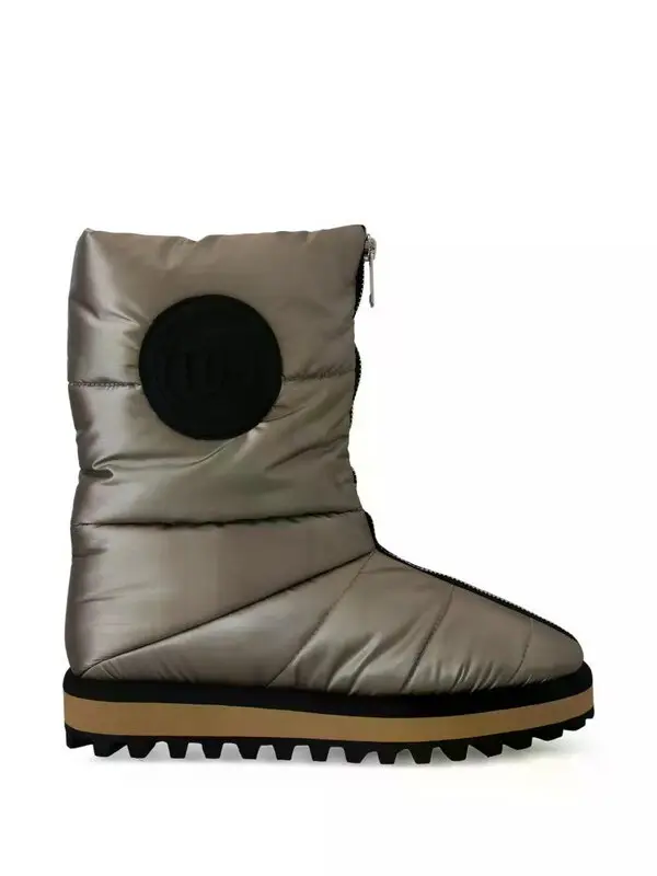 Dolce & Gabbana Quilted Logo Patch Ankle Boots