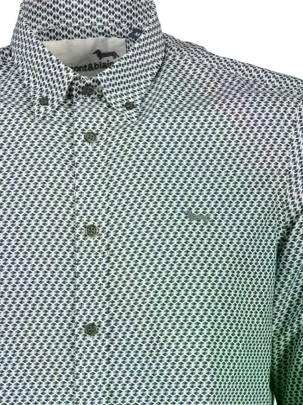 HARMONT & BLAINE Geometric-pattern Button-down Shirt