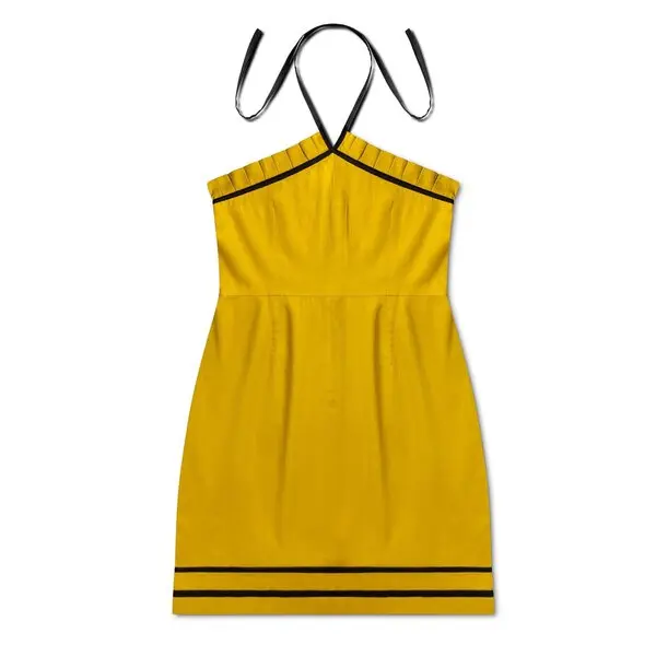 ESCALE The Soleil Halter Dress – Mustard