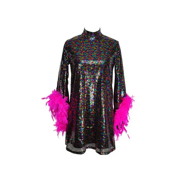 JENNAFER GRACE Time Warp Sequin Mod Mini - Pink
