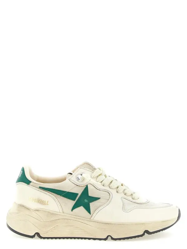 GOLDEN GOOSE Running Sole Sneakers With Star Detail - Green