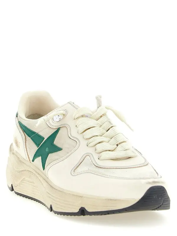 GOLDEN GOOSE Running Sole Sneakers With Star Detail - Green