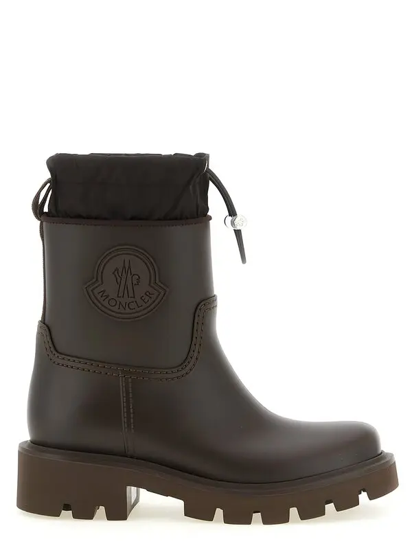 Moncler Kickstream Ankle Rain Boots - Brown