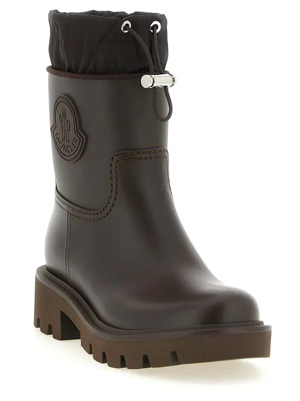 Moncler Kickstream Ankle Rain Boots - Brown