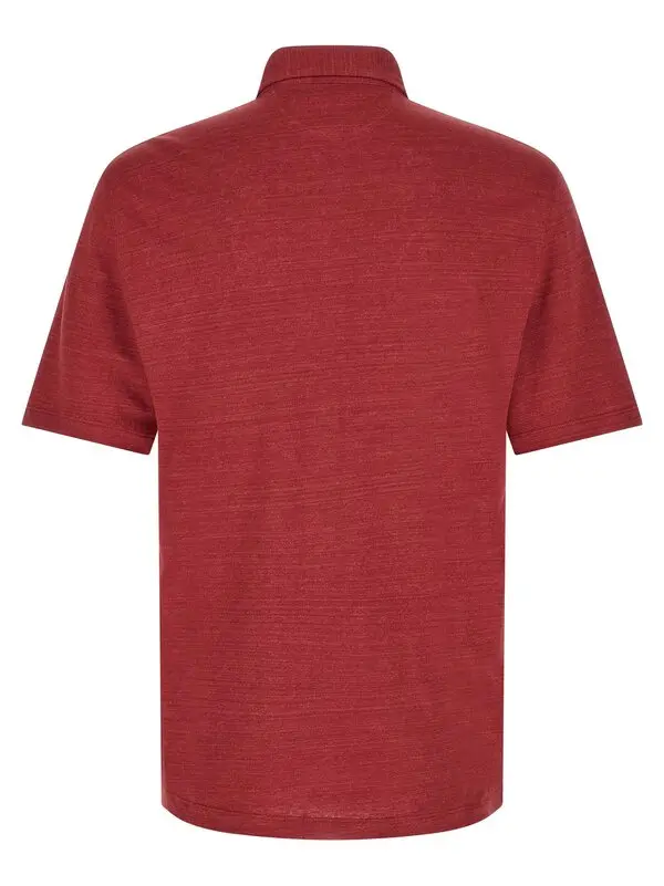 Brunello Cucinelli Polo Jersey Mélange - Red