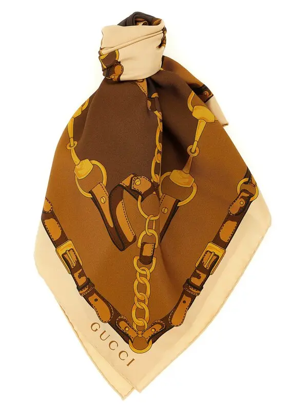 Gucci Morsetto' Silk Yore - Brown