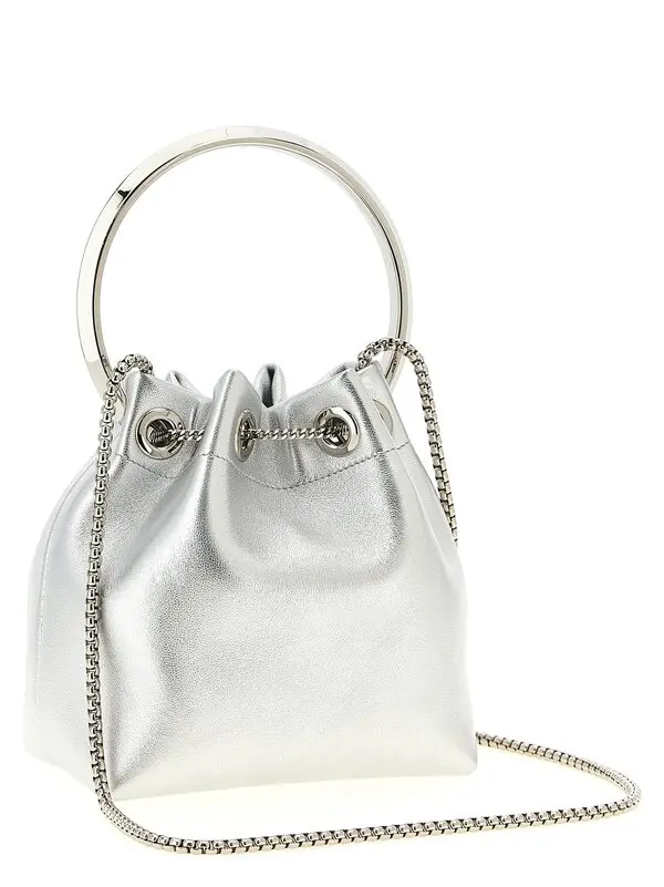 JIMMY CHOO Bon Bon' Bucket Bag - Silver
