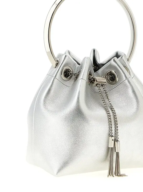 JIMMY CHOO Bon Bon' Bucket Bag - Silver