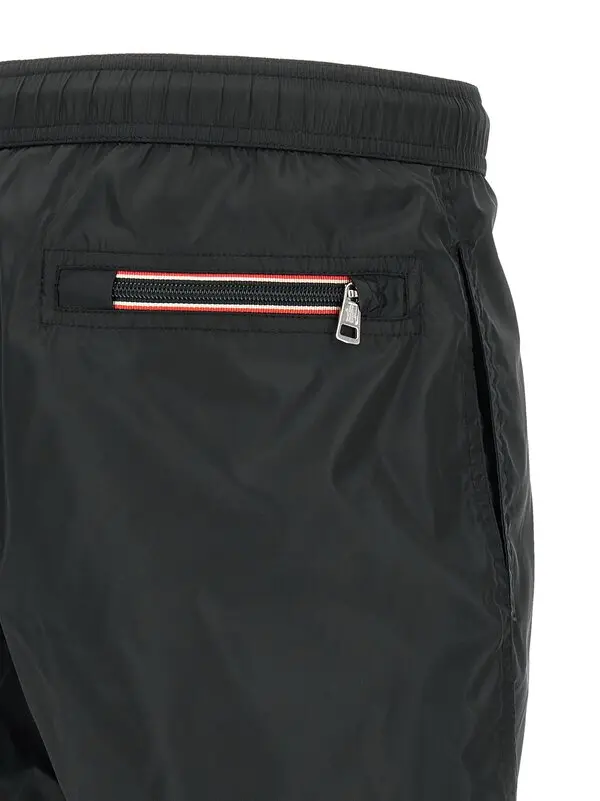 Moncler Logo Patch Swim Shorts - Black