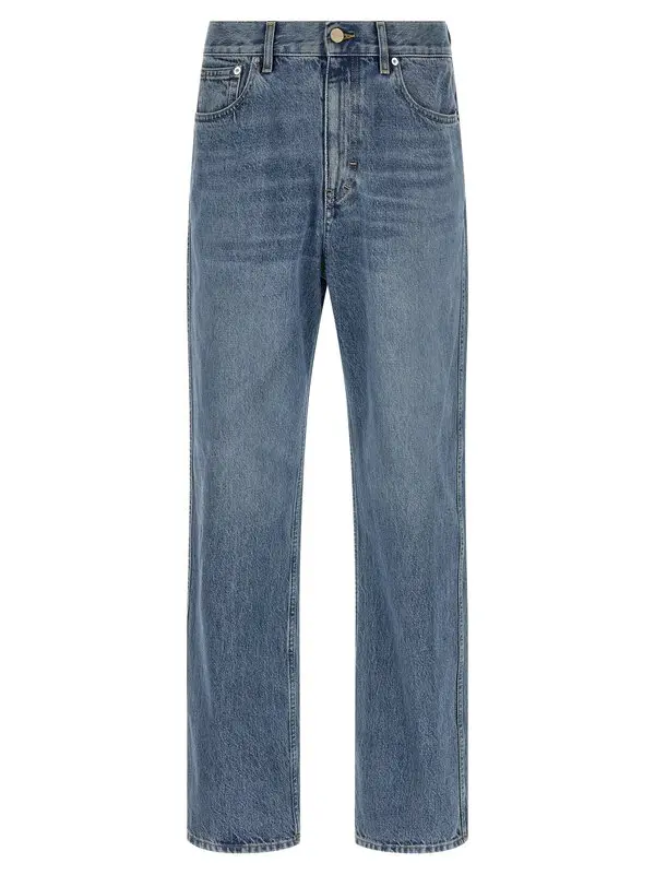 Gucci Délavé Effect Denim Jeans - Blue