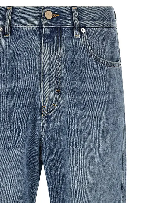 Gucci Délavé Effect Denim Jeans - Blue
