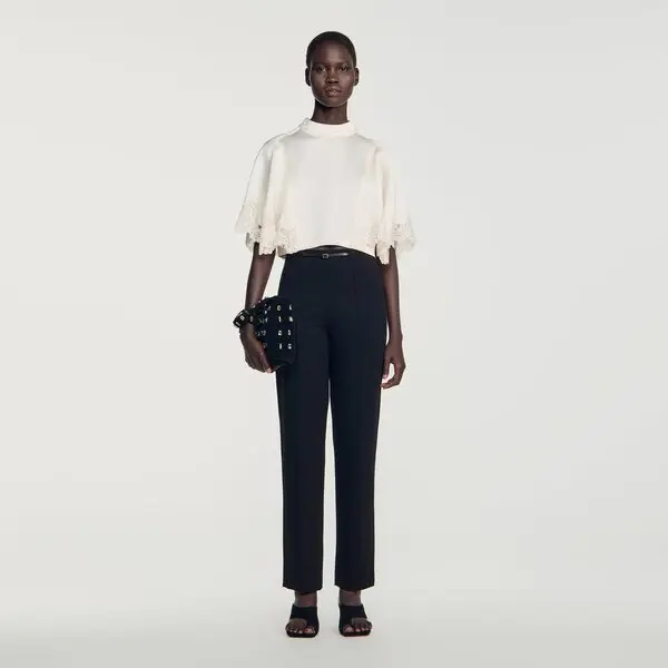 Sandro Stretch Straight-leg Trousers