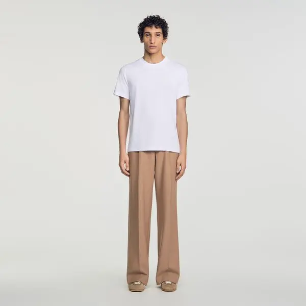 Sandro Cotton Logo T-shirt - White