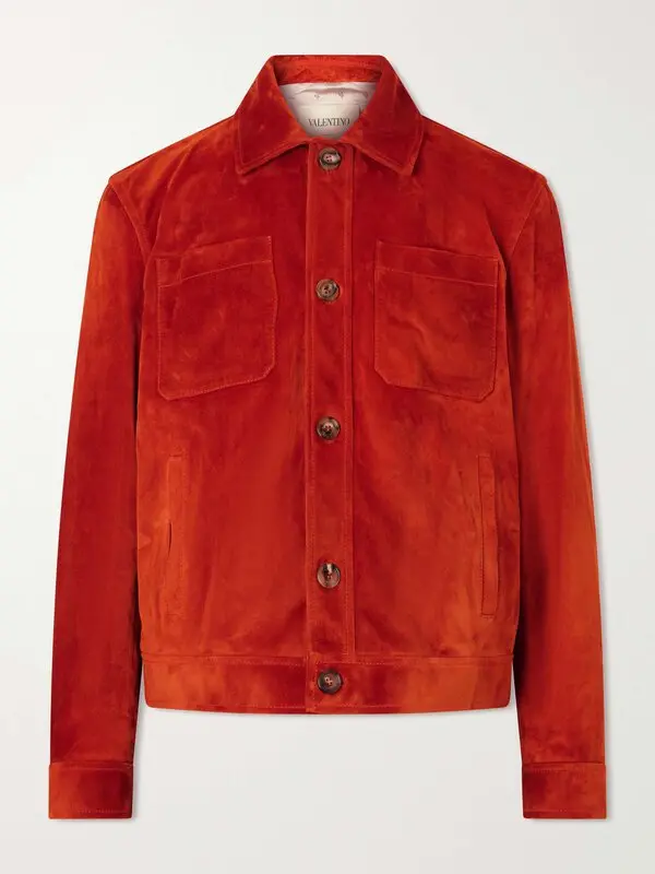 Valentino Garavani Suede Jacket - Red