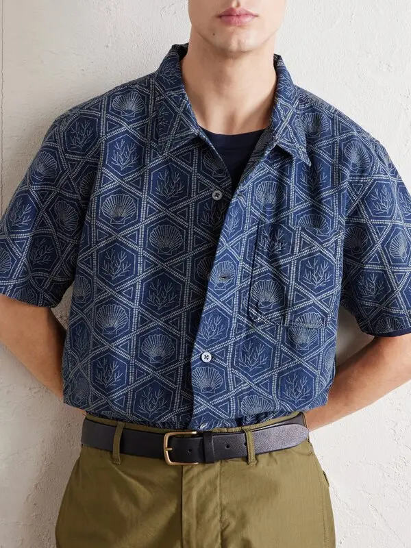 Ralph Lauren Printed Linen And Cotton-blend Shirt
