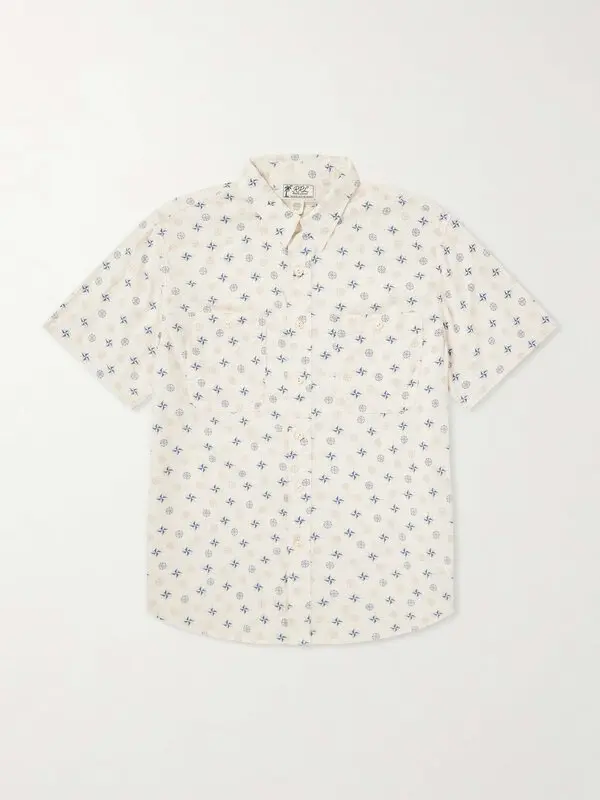 Ralph Lauren Printed Linen And Cotton-blend Shirt