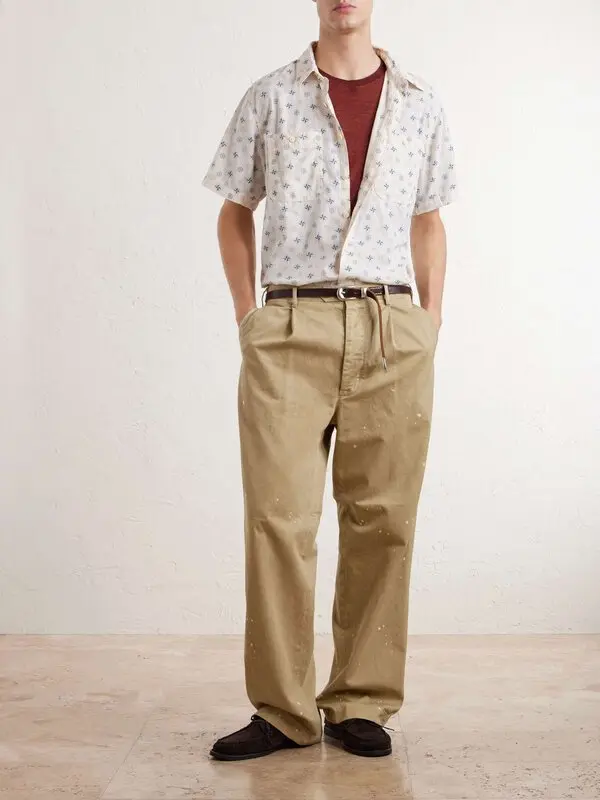 Ralph Lauren Printed Linen And Cotton-blend Shirt