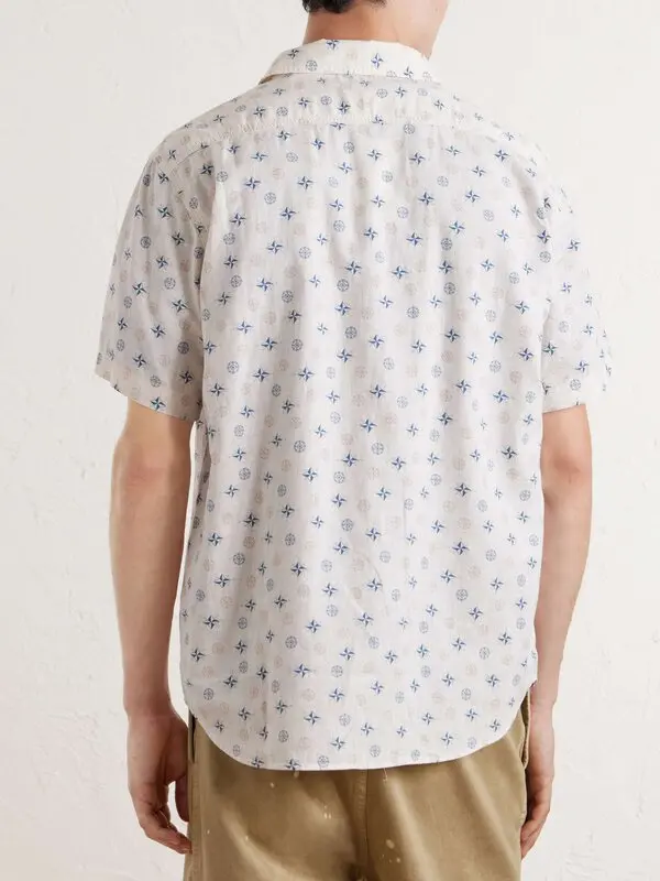 Ralph Lauren Printed Linen And Cotton-blend Shirt