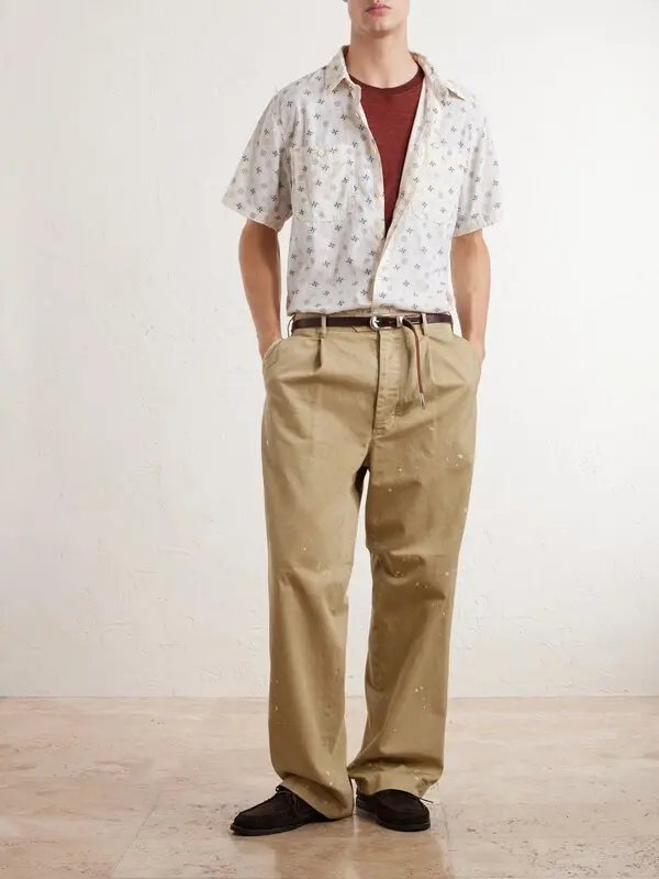 Ralph Lauren Printed Linen And Cotton-blend Shirt