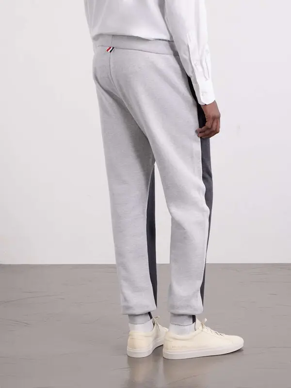 Thom Browne Tapered Striped Cotton-jersey Sweatpants