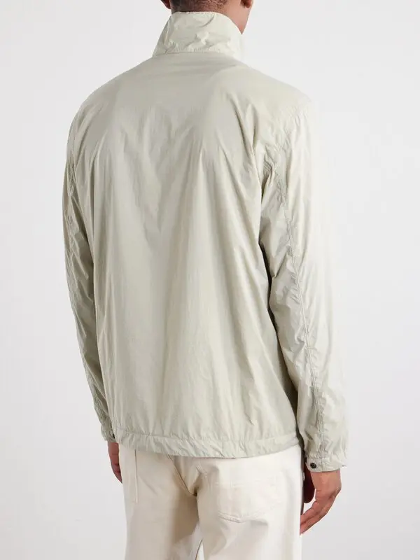Stone Island Logo-appliquéd Garment-dyed Shell Jacket