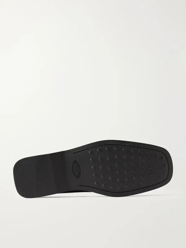 TOD'S Logo-debossed Gathered Leather Loafers