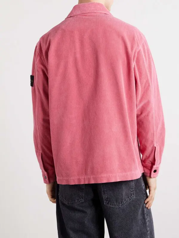 Stone Island Organic Cotton-corduroy Overshirt
