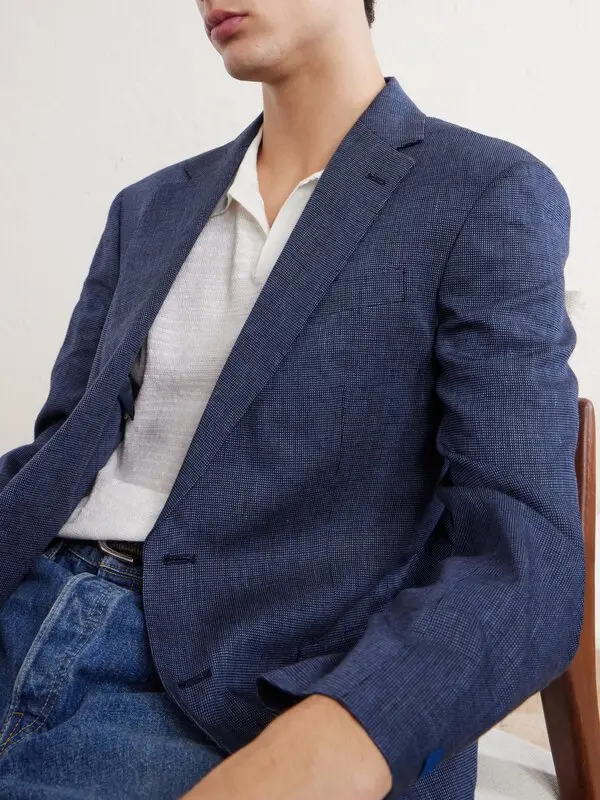 Polo Ralph Lauren Linen And Wool-blend Blazer