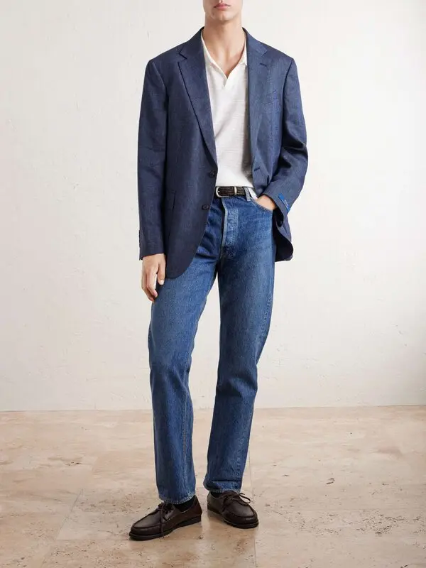 Polo Ralph Lauren Linen And Wool-blend Blazer