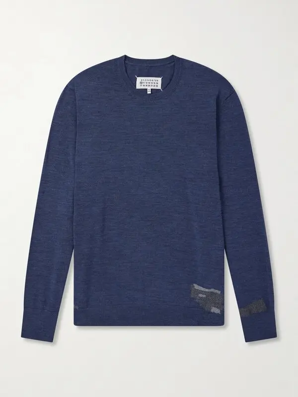 MAISON MARGIELA Wool-blend Mended Sweater