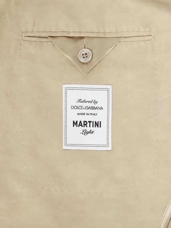 Dolce & Gabbana Maiolica Linen Blazer - Neutrals