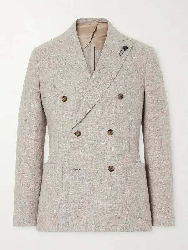 LARDINI Wool Canvas Blazer