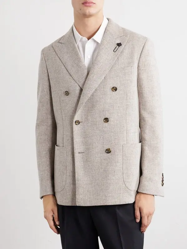 LARDINI Wool Canvas Blazer