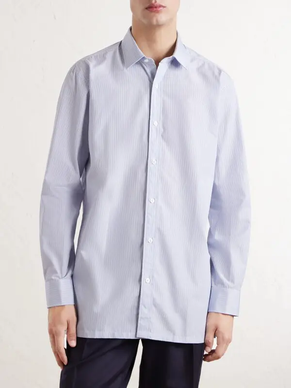Charvet Striped Cotton-twill Shirt